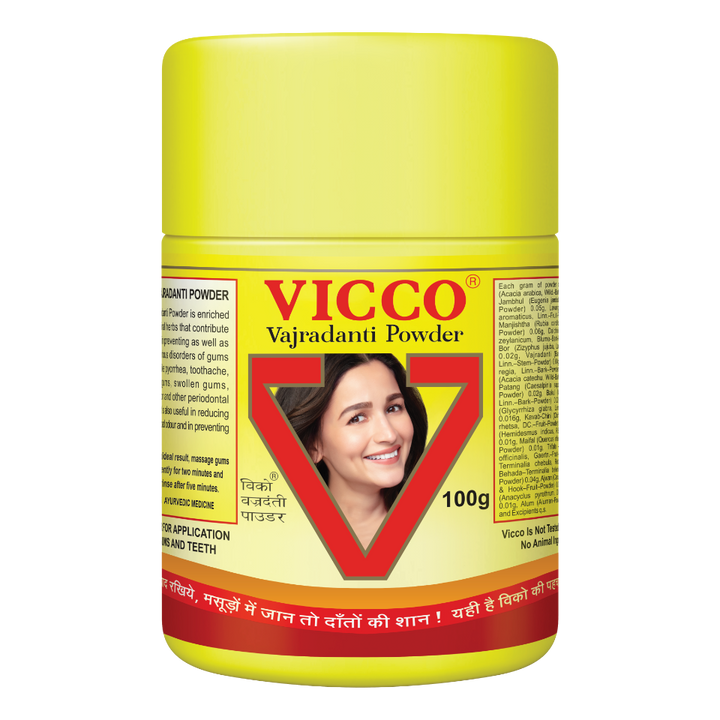 Buy Vicco Vajradanti Tooth Powder 100g | Ayurvedic Dental Care Powder ...