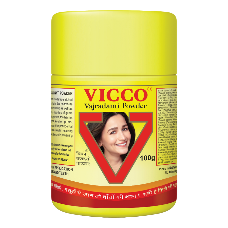 Buy Vicco Vajradanti Tooth Powder 100g | Ayurvedic Dental Care Powder ...