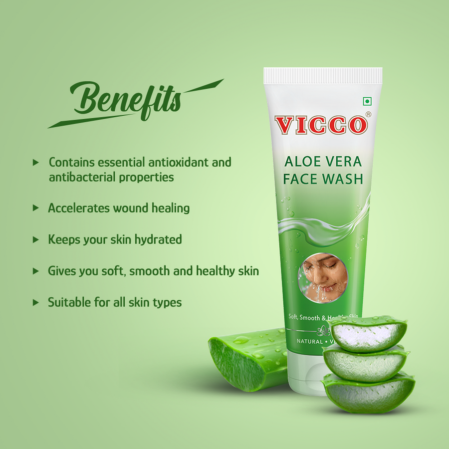 Buy Vicco Aloe Vera Face Wash Online | Facewash for Dull Skin – Vicco labs